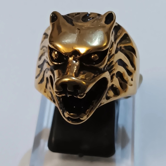 Accessories | Exquisite Carved Wolf Head Design Ring Stylish Hip Hop ...